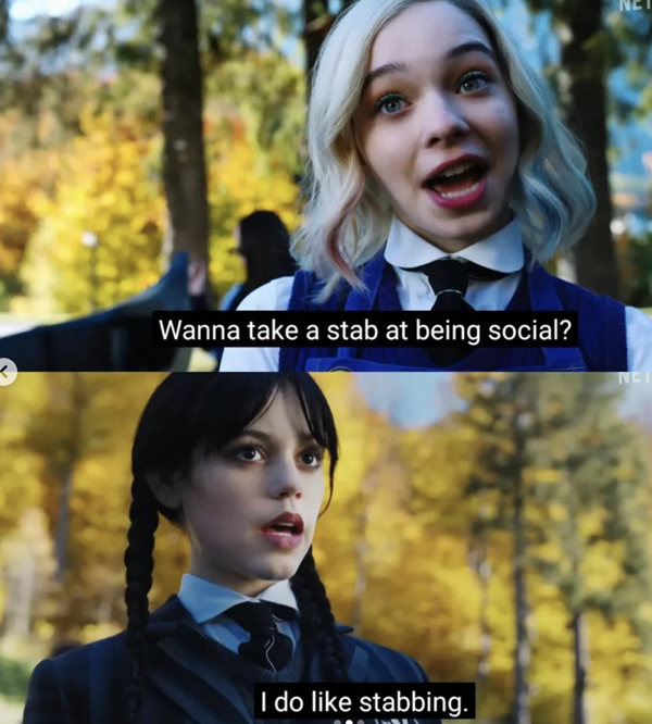 Wednesday Addams Halloween Meme