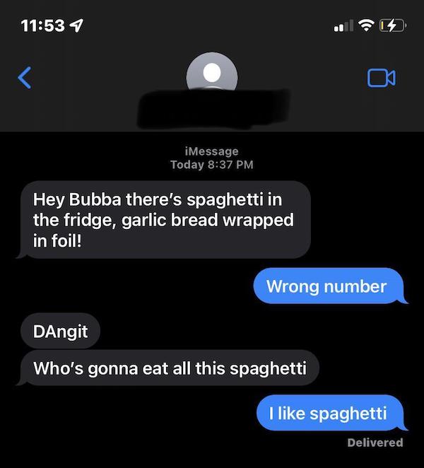 Wrong-number texts with A+ replies