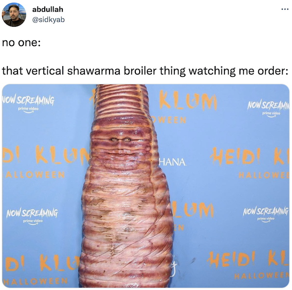 Heidi Klum's worm costume became a meme because how could it not?