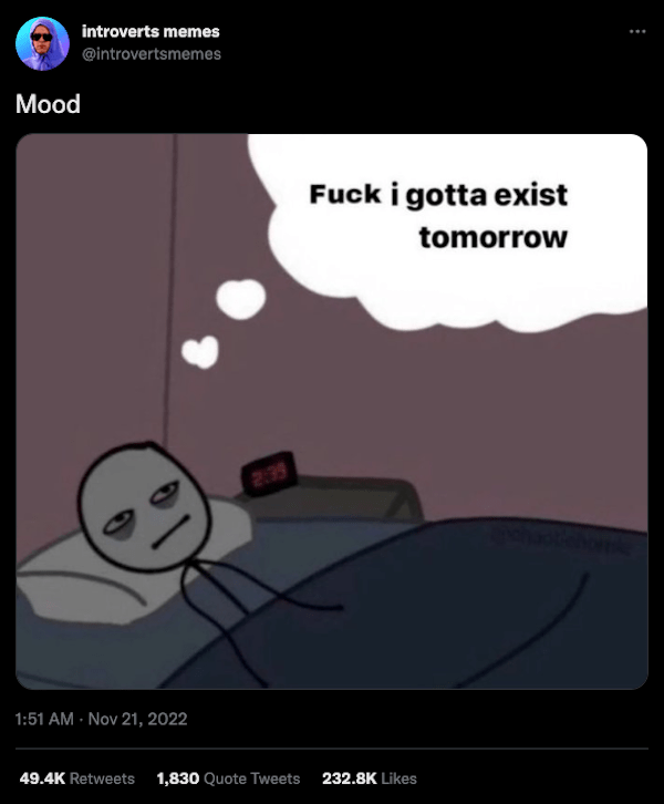 Introvert memes to disappear into the couch with