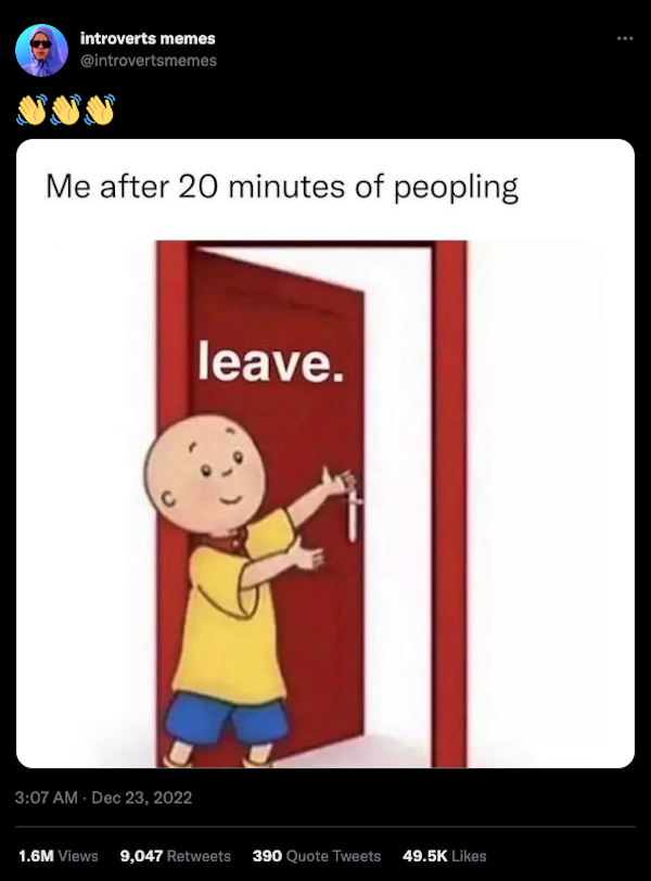 Introvert memes to disappear into the couch with