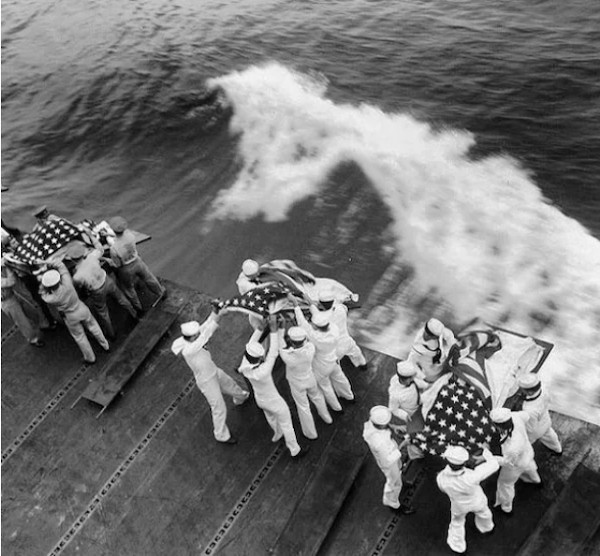 WW2 Kamikaze Plane Crash Famous Photo Story Humanity Navy Hell of War