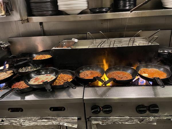 Home cooking can be messy, restaurant cooking *is* chaos