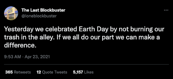 The last of the Blockbusters has a social media page serving up gold