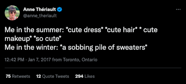 These Winter Tweets are feeling... A bit *too* relatable