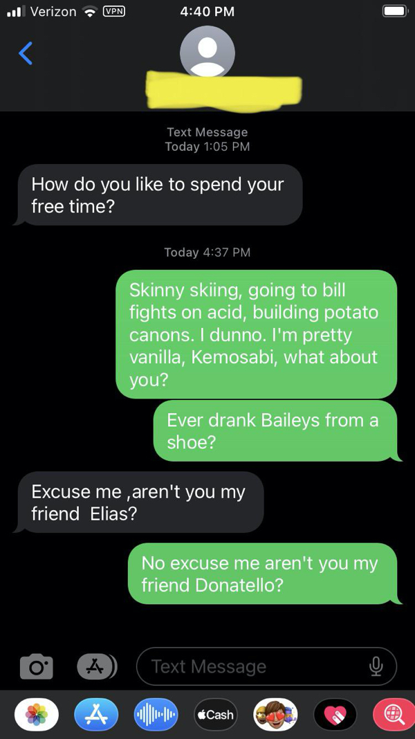 Wrong number texts that are better than most normal conversations.