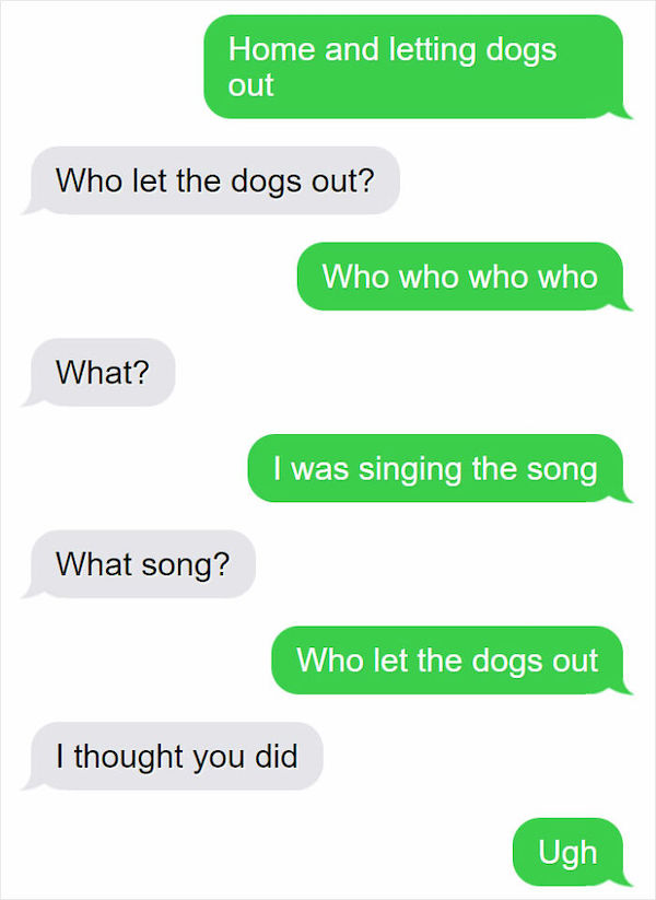 Text messages from family members aren't always so nice