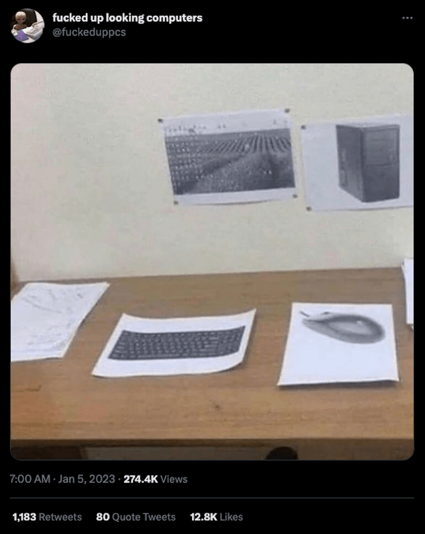 Cursed computers are brains are having trouble processing.