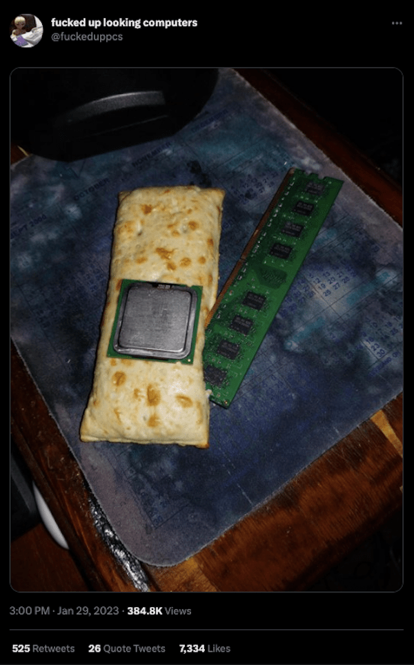 Cursed computers are brains are having trouble processing.