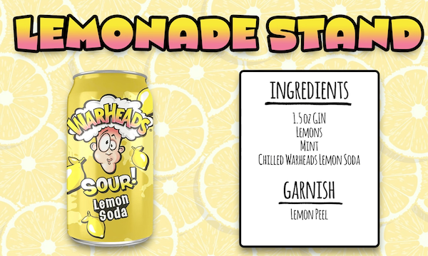 We got tipsy on Warheads soda and alcohol