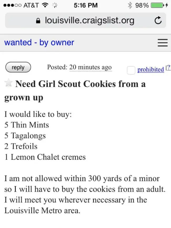 Craigslist never fails to provide utter chaos and entertainment