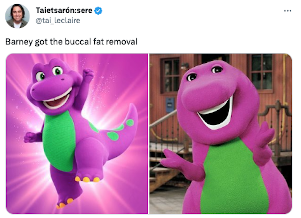 Millennials are FREAKING OUT over Barney's 2023 makeover