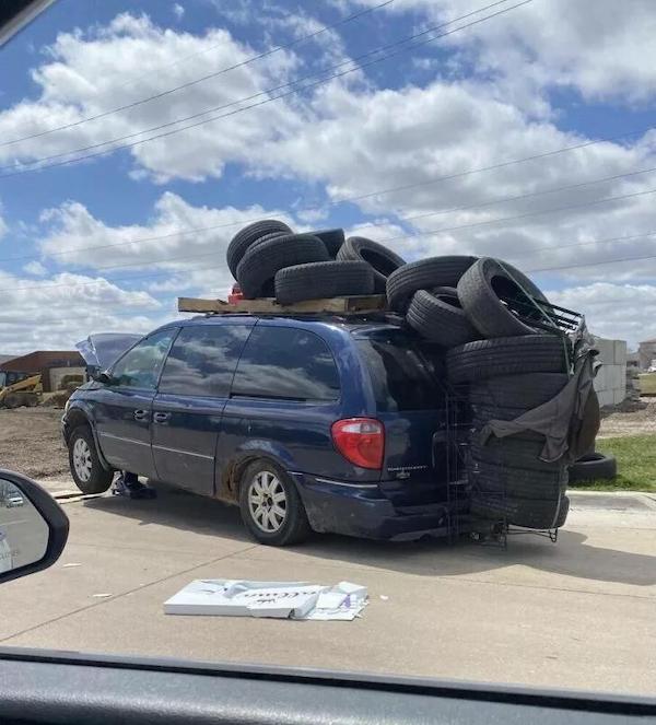 Bad Drivers Haul Too Big Loads in Cars Funny Photos Best Compilation