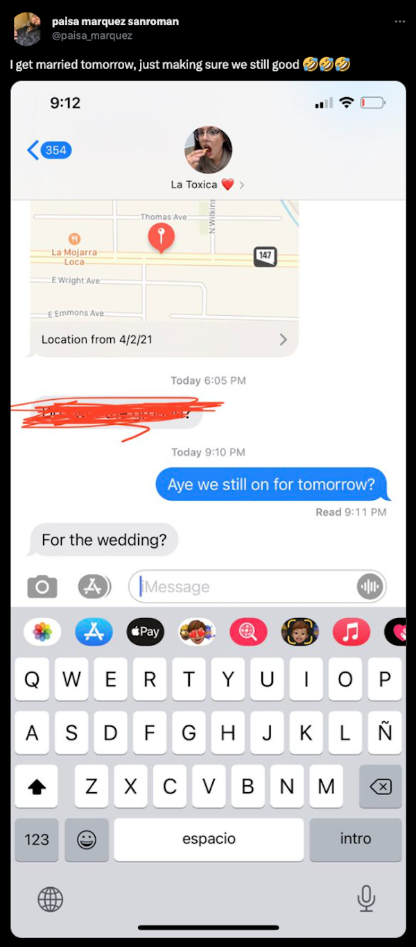 Text exchanges that went off the rails in a big hurry