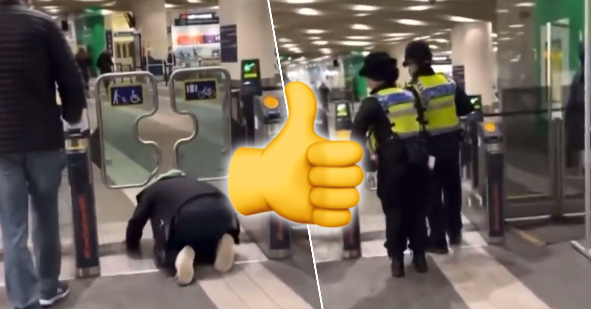 Police justice is even more satisfying when it's perfectly timed