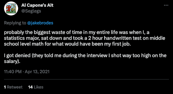 Job hunting is clearly everyone's favorite pastime...