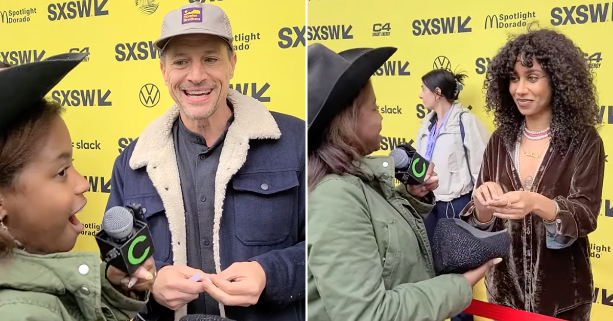 Identity theft + cowboy hats = the perfect red-carpet interview
