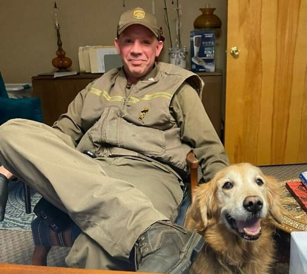 UPS drivers whose drives are made perfect by some furry friends