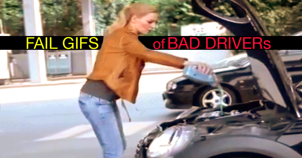 Bad Drivers GIFs 25 Top Stupid Idiots on Road 2023 New Compilation