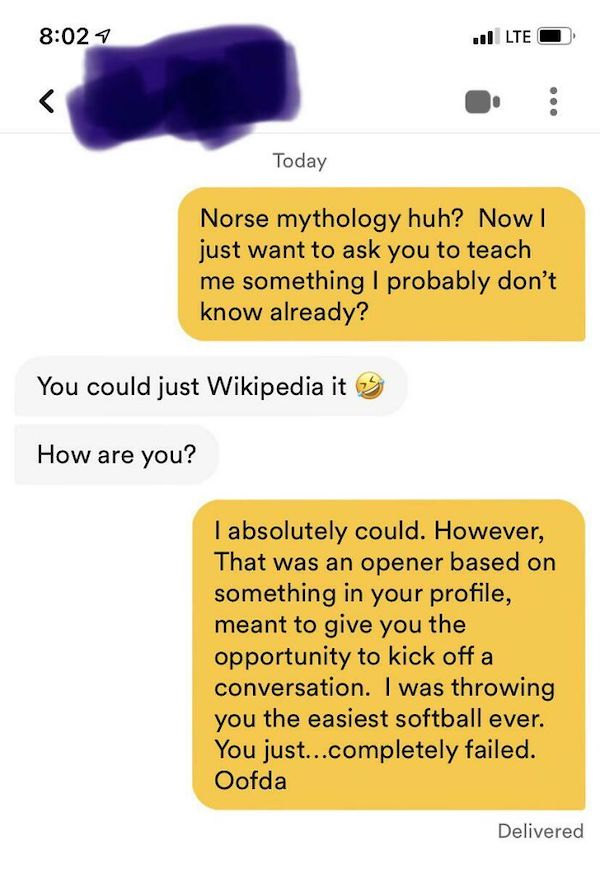 Bumble conversations that were unstable at best...