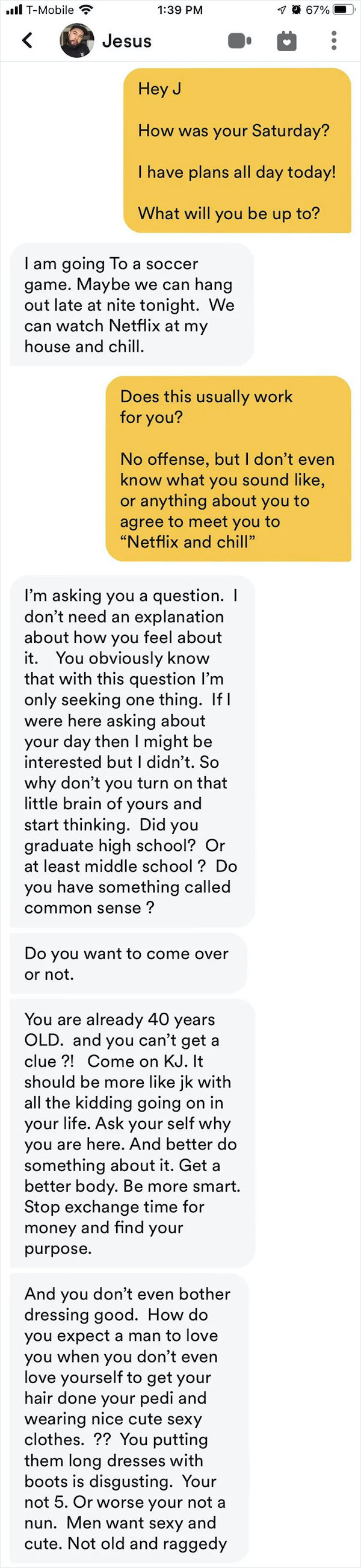 Bumble conversations that were unstable at best...