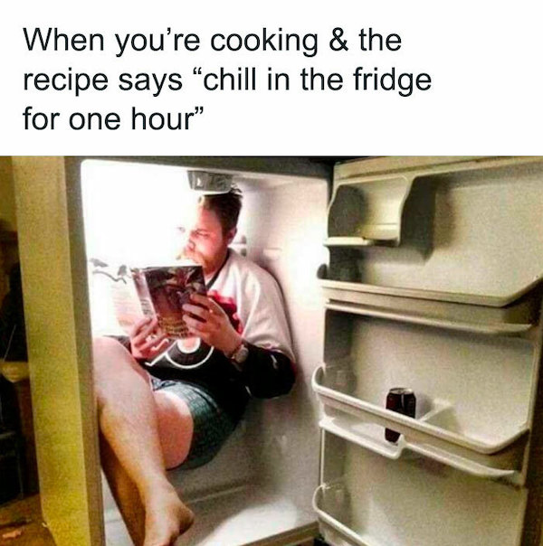 Cooking memes that can go with breakfast, lunch, and dinner