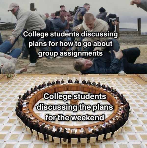These memes, for better or worse, take us right back to college