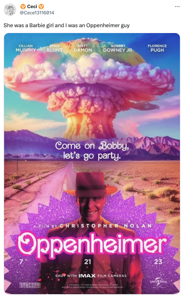 People are Exploding over the Barbie Oppenheimer double feature