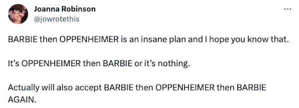 People are Exploding over the Barbie Oppenheimer double feature