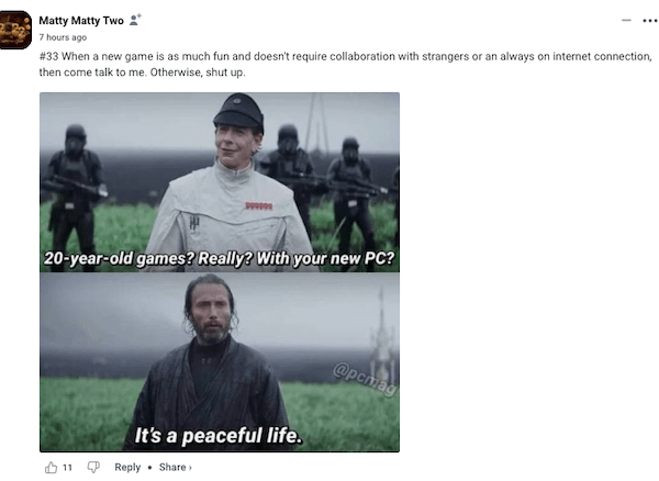 Top Comments are all geared up for Game Time!