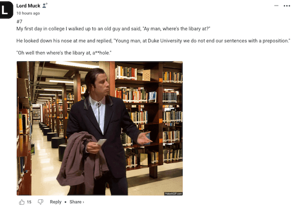 Top comments of the week are worthy of the internet's attention.