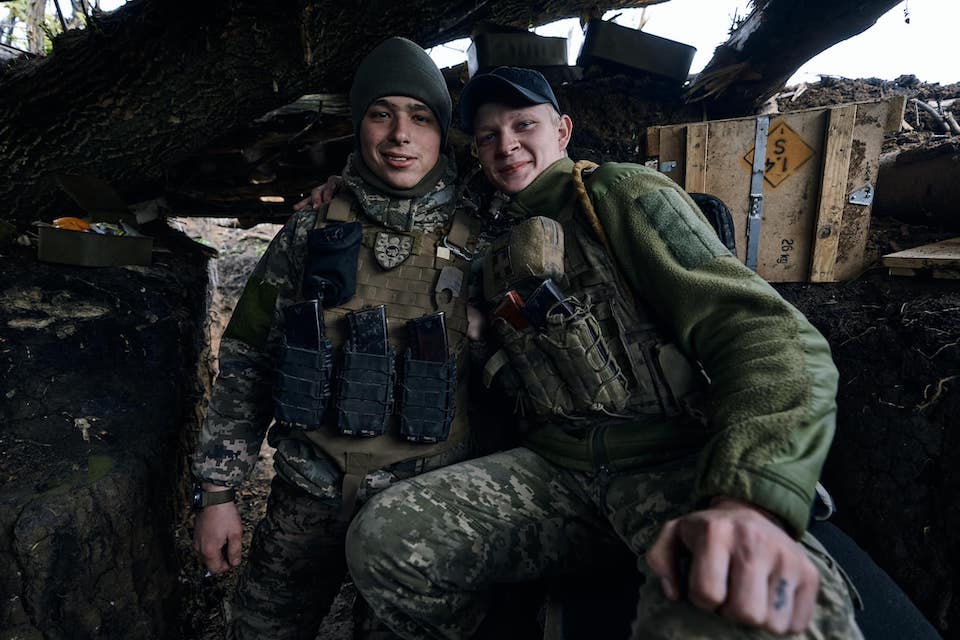 Ukrainian War Combat Night Photos Perseid Meteor Shower 53rd Firefight