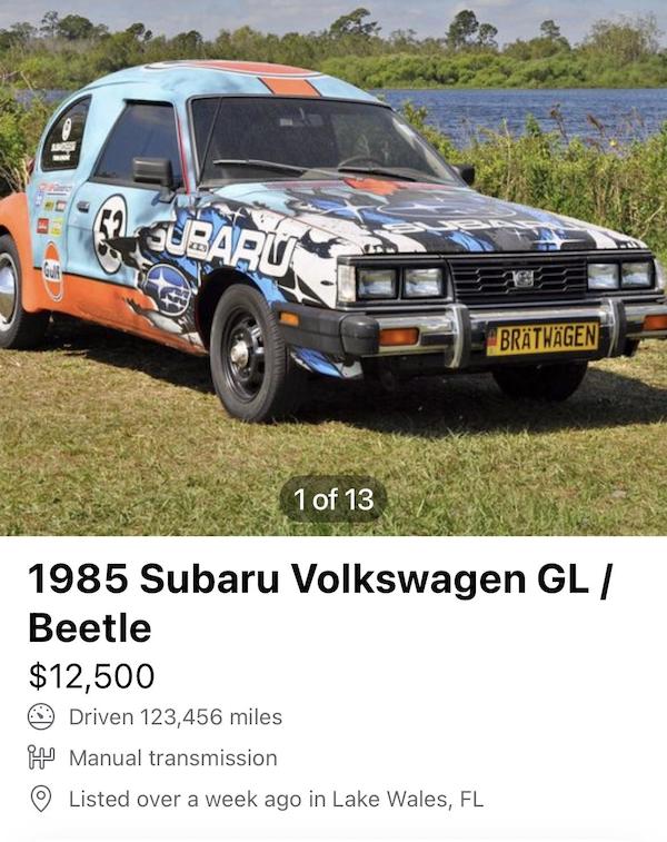 DIY Custom Built WTF Cars Sale Price Facebook Automotive Marketplace