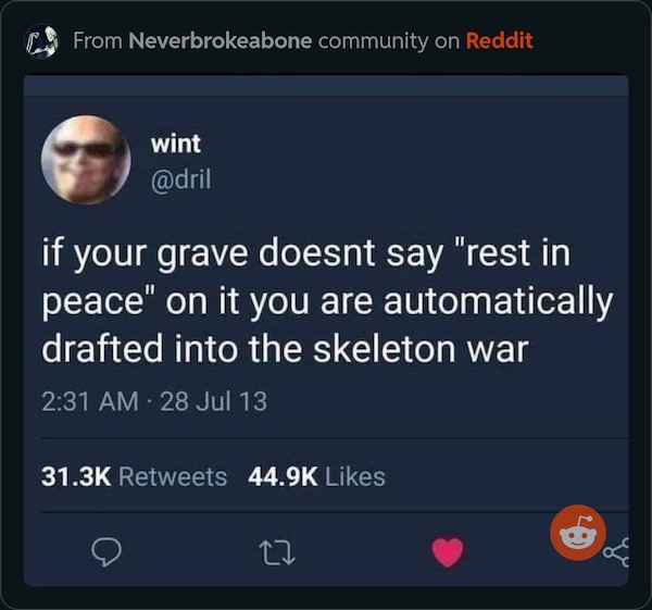Skeleton memes to get us in the halloween spirit