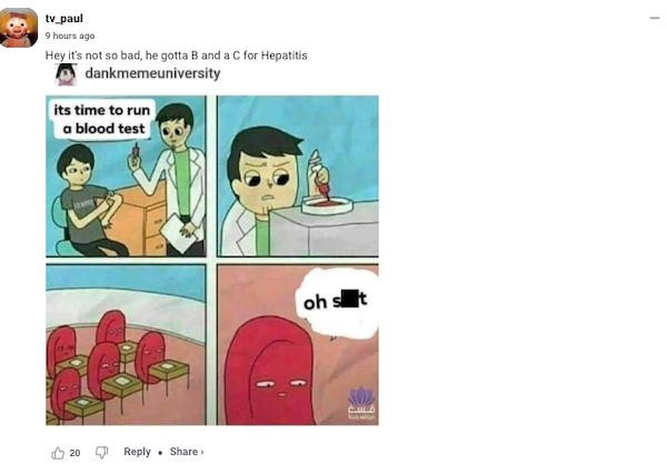 An enjoyable batch of silly comments straight from misfit minds