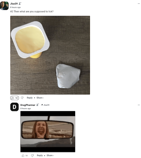 An enjoyable batch of silly comments straight from misfit minds