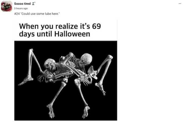 An enjoyable batch of silly comments straight from misfit minds