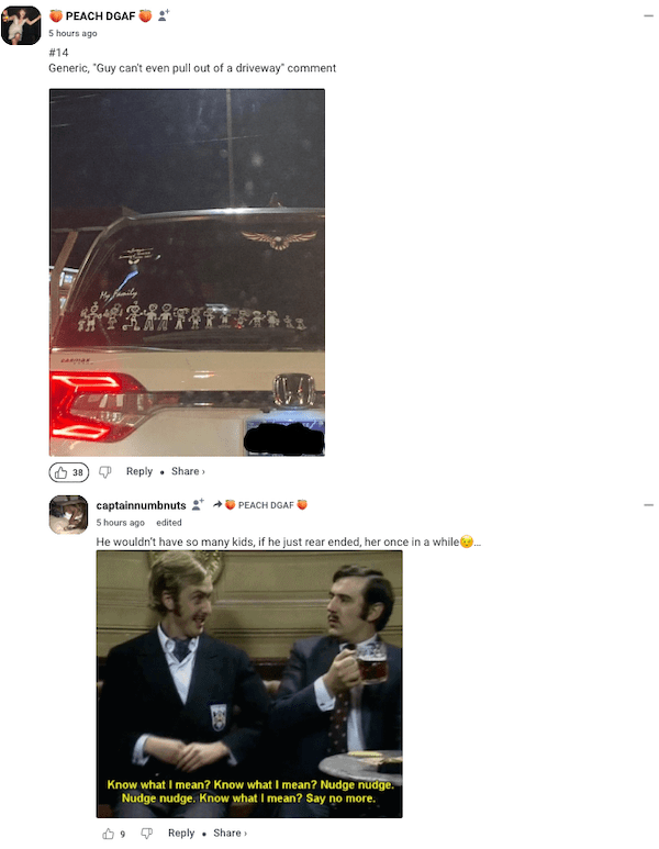 An enjoyable batch of silly comments straight from misfit minds