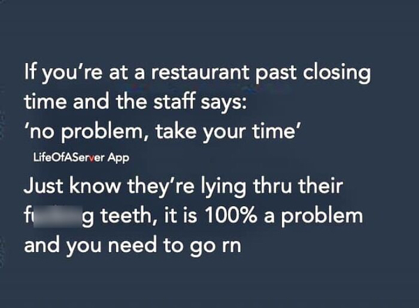 Restaurant and server memes to help you through the lunch rush