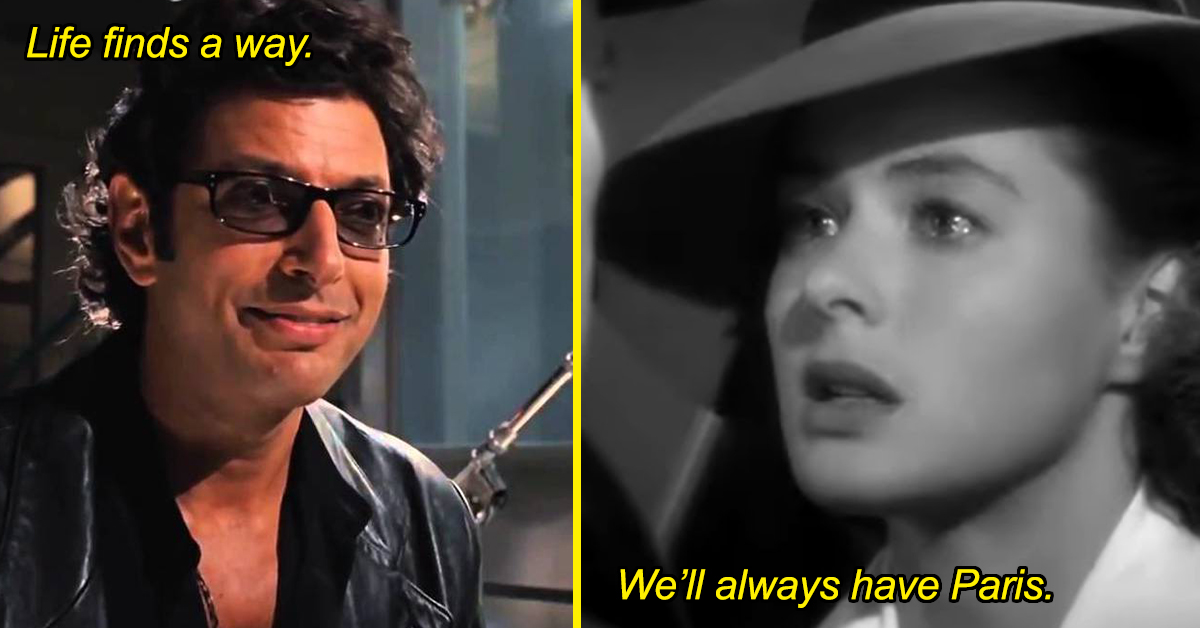 Movie quotes that give away the entire film