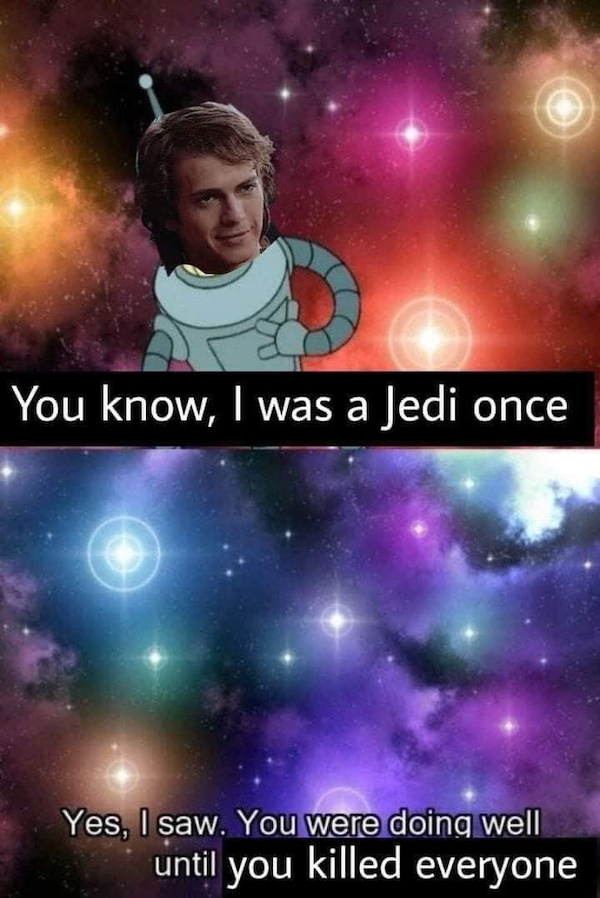 That's no moon... Those are Star Wars memes