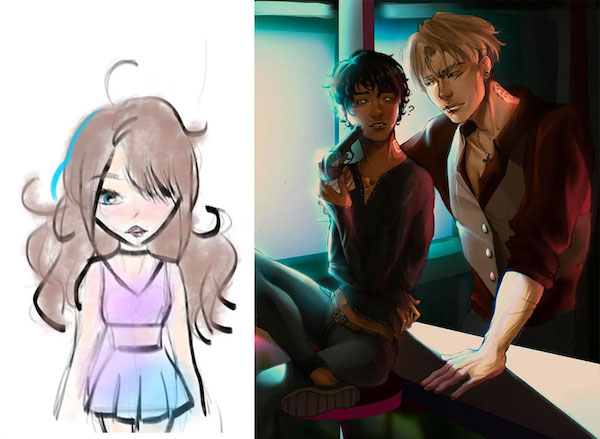 Artists show their growth over time and it's insanely impressive
