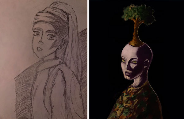 Artists show their growth over time and it's insanely impressive
