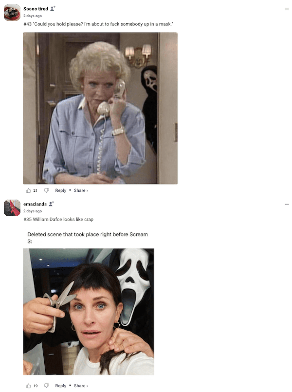 Top Comments of elite commenters found on theCHIVE