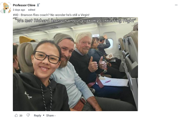 Top Comments of elite commenters found on theCHIVE