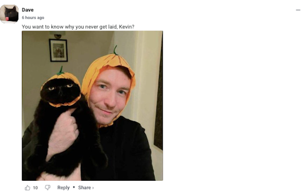 Top Comments of elite commenters found on theCHIVE