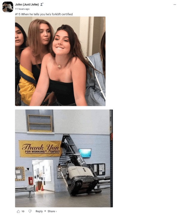 Top Comments of elite commenters found on theCHIVE