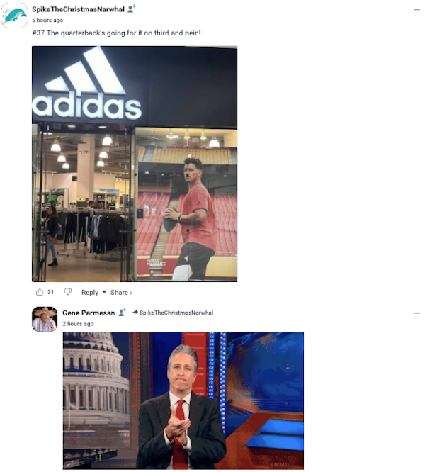 Top Comments of elite commenters found on theCHIVE