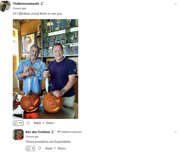 Top Comments of elite commenters found on theCHIVE