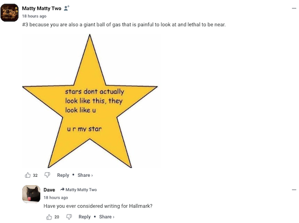 Top Comments of elite commenters found on theCHIVE